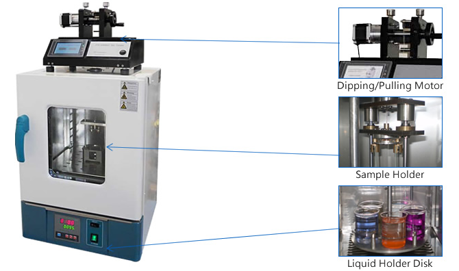 Nanometer range laboratory used desktop precision dip coater with oven