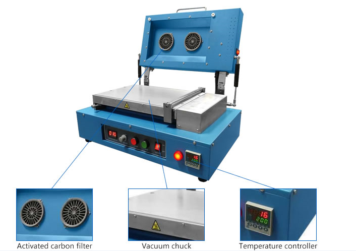 Compact laboratory bottom heating type casting coater