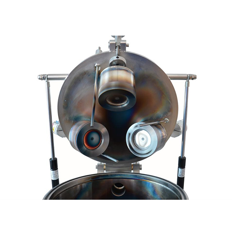 Combinatorial plasma sputtering coater with 3 magnetron sputtering sources